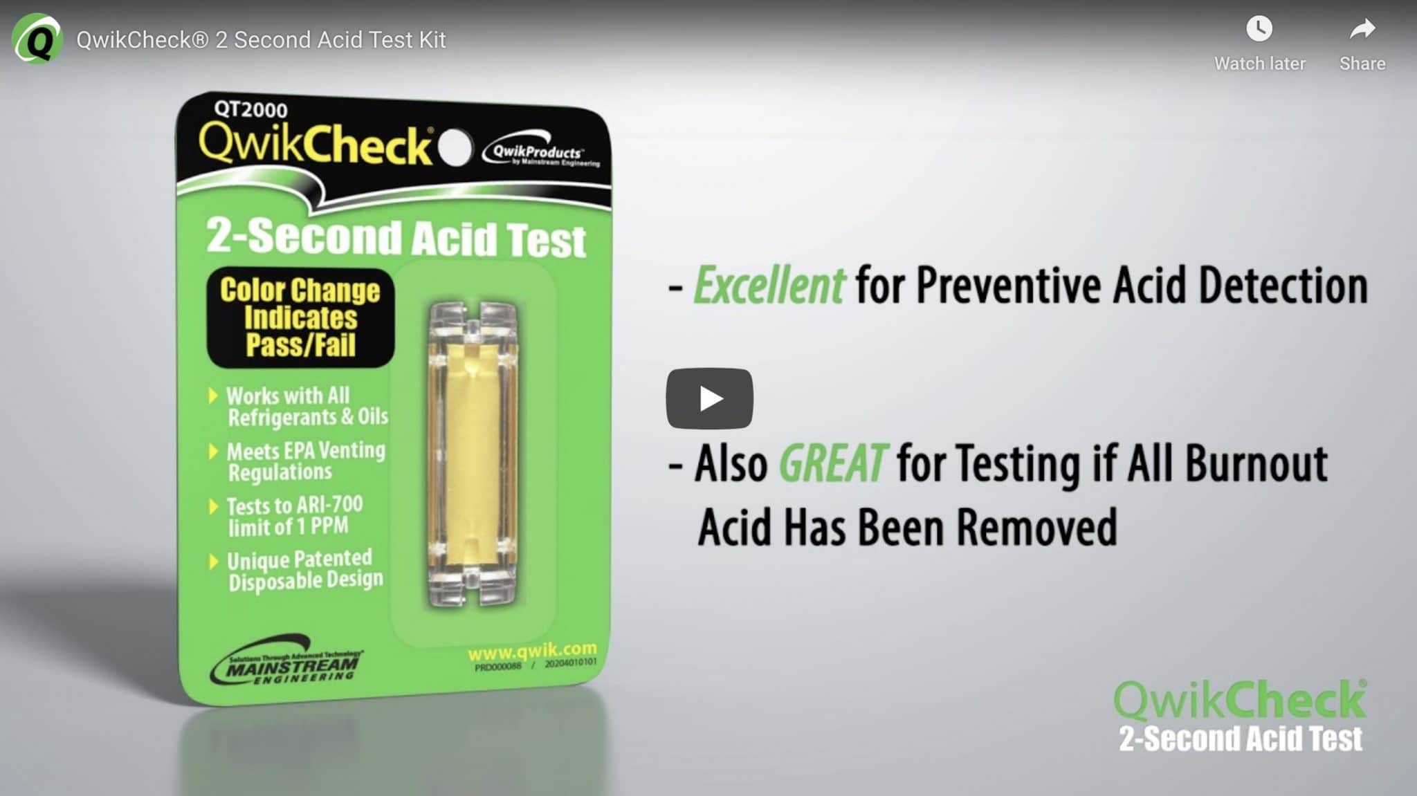 QwikCheck® 2 Second Acid Test Kit - Qwik.com