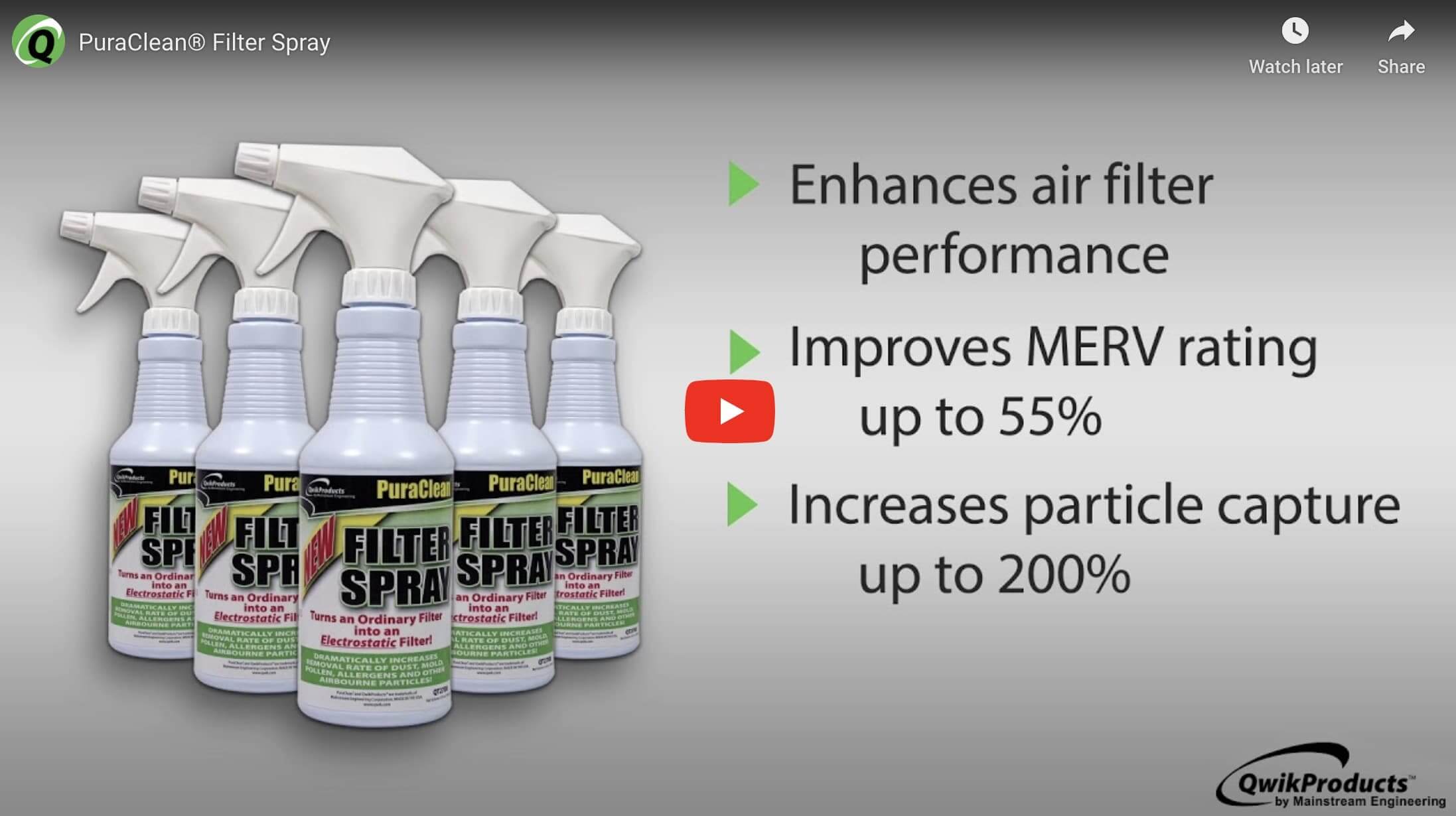 PuraClean® Filter Spray - Qwik.com