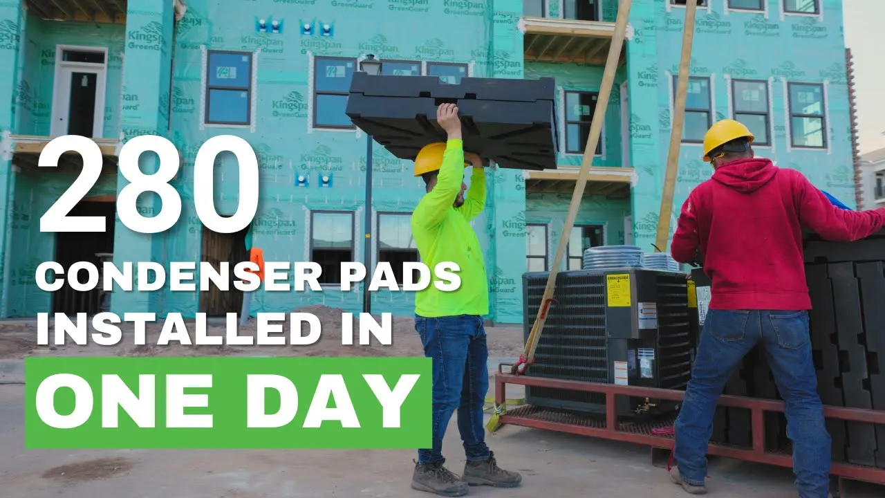 Watch How We Installed 280 Rooftop Condenser Pads - Qwik.com